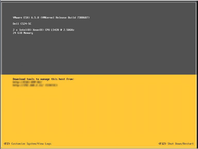 ESXi 6.5 - Error Loading /xorg.v00 Fatal Error: 33 (inconsistent data ...