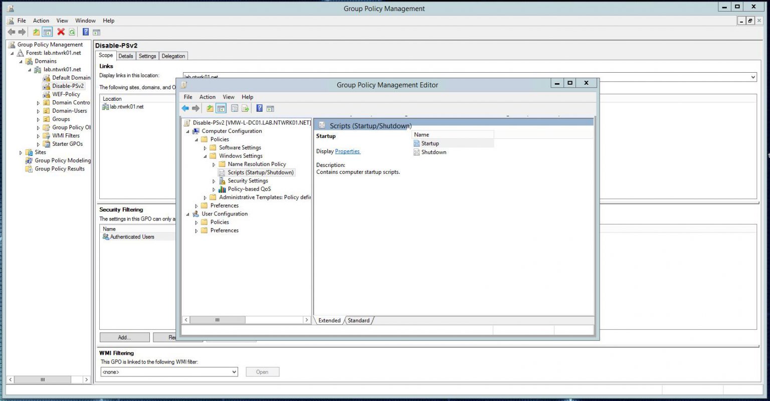 Disabling PowerShell v2 with Group Policy | RobWillis.info
