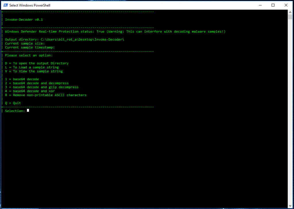Invoke-Decoder - A PowerShell script to decode/deobfuscate malware samples | RobWillis.info